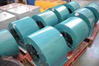 China Three Phase 4 Pole 1160 rpm Double Inlet Centrifugal Fan 225mm Galvanized Blade for sale