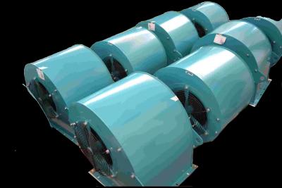 China Three Phase 6 Pole Double Inlet Forward Centrifugal Fan 280mm Blade 860 rpm for sale