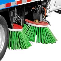 China Replaceable Square Street Cleaning Brush Red Sanitation Road Sweeper Brush Safety Nylon for sale