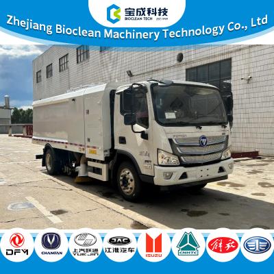 China Pure Electric Road Sweeper Truck with Euro 6 Emission Standard and 2mm Tank Thickness for sale
