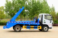 China Swing Arm Waste Collection Truck With 4-Cubic Meter Garbage Container for sale