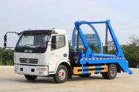 China Swing Arm Waste Truck With 6-Cubic Meter Garbage Bin for sale