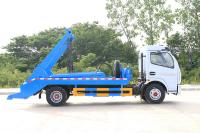 China Swing Arm Waste Truck With 6-Cubic Meter Garbage Bin for sale