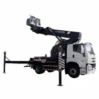 China 25-58m Cherry Picker Mounted Scissor Mobile Mast Aerial Lift Work Platform Truck for sale