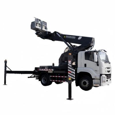 China 25-58m Cherry Picker Mounted Scissor Mobile Mast Aerial Lift Work Platform Truck for sale