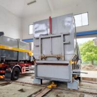 China Horizontal 100-300T  smart bin auger marine solid hydraulic  refuse trash waste garbage compactor for sale