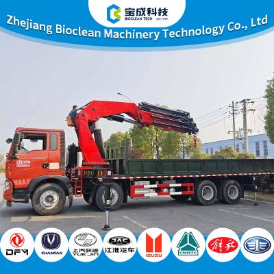 China Hydraulic Manipulator Lifting Mobile Truck 38 Ton Folding Arm Mounted Crane Truck for sale