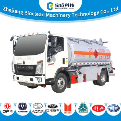 China HOWO 4x2 Oil Tanker Truck 6T Flammable Liquid Transport Vehicle Fuel Dispensing for sale
