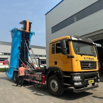 China Customized Mobile Vertical Direct Compression   Solid   Refuse Trash Waste Refuse Garbage Station for sale