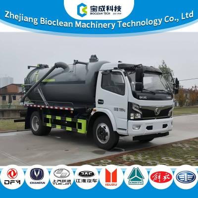 China High Capacity 8-9 CBM Sewage Suction Truck With Strong Vacuum Power For Urban Sewer Sludge Cleaning for sale