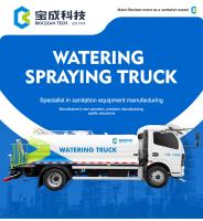 China Specialized Water Bowser Truck with 3308mm Wheelbase Euro 6 Emission Standard and Optional Mist Cannon for sale