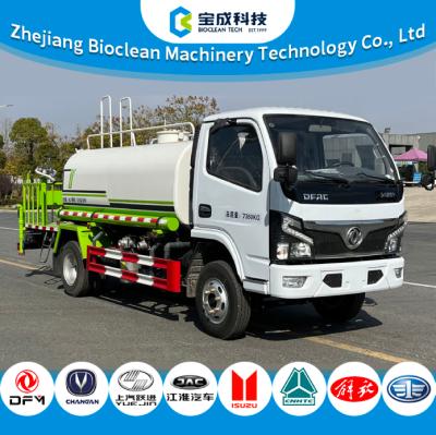 China Specialized Water Bowser Truck with 3308mm Wheelbase Euro 6 Emission Standard and Optional Mist Cannon for sale