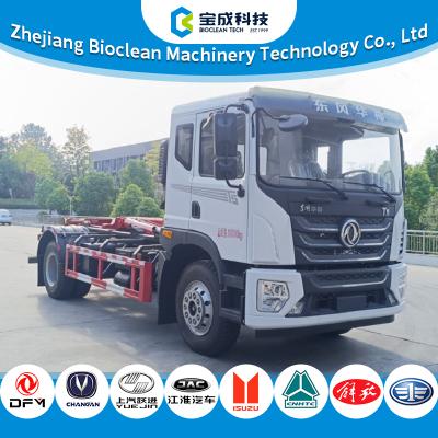 China 18T High-efficiency Hook Lift Garbage Truck with 11000L Tank Capacity and Fully Sealed Bin for Urban Waste Management for sale