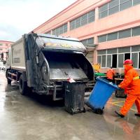 China 3 Ton Electric Kitchen Waste Compactor Truck with Euro 6 Emission Standard and High-Strength Manganese Steel Construction for sale