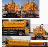 China Compact Euro VI Emission Sewer Cleaning Truck with 3.4m³ Tank Volume and Hydraulically Lifted Tank for sale