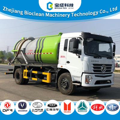 China 10.25 m³ Tank Capacity Sewage Suction Truck with Carbon Steel Q235B/Stainless Steel 304/316 Tank Material and Up To 8 Meters Suction Height for sale