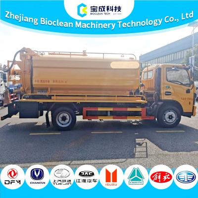 China Efficient 10m³ EV/Diesel Sewage Suction Truck with Clean Water Tank for Municipal Waste Management for sale