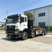 China 31 Ton Capacity Pure Electric Hook Lift Garbage Truck with 256 km Range and Detachable Container for sale