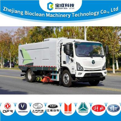 China 4X2 12T futian outdoor vacuum baggerroad electric city road street sweeper truck for sale