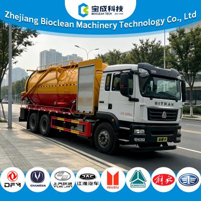 China 25000kgs GVW Sewer Cleaning Truck With High Pressure Flushing & Sewage Suction Combo Vehicle for sale