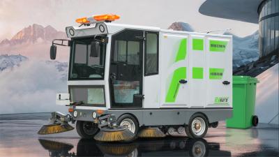 China Four-Wheel Pure Vacuum Road Sweeper with Single 240L Bin Hopper for sale