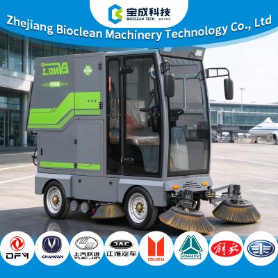 China Compact 4-Wheel Ride-On Floor Sweeper, Small Turning Radius for Narrow Spaces For Park And Bicycle lane for sale