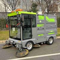 China 4 Wheels New Model Self-dumping Pure Suction Sweeper with 2450mm Sweeping Width 1280L Dustbin Capacity and Intelligent Control System for sale