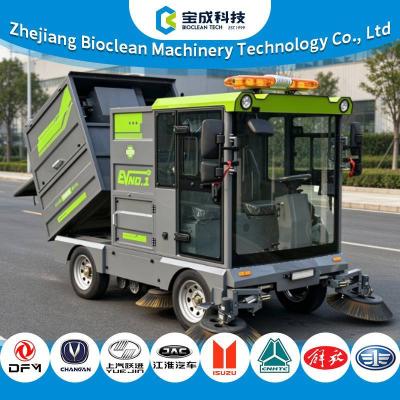 China 4 Wheels New Model Self-dumping Pure Suction Sweeper with 2450mm Sweeping Width 1280L Dustbin Capacity and Intelligent Control System for sale