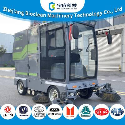 China 4 Wheel Self-dumping Vacuum Road Sweeper Truck with 2200mm Sweeping Width 200L Dustbin Capacity and Intelligent Control System for sale