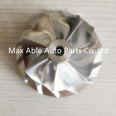 China HY35 55.96/78mm 7+7 blades Turbocharger Billet compressor wheel for Cummi*ns/Dodg*e for sale