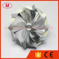 China HT10 46.50/61.40mm 5+5 blades high performance aluminum 2024/Billet compressor wheel for sale