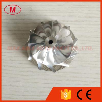 China GT15-25 53.53/69mm 11+0 Blades aluminum 2618/milling/billet compressor wheel for sale