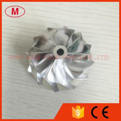 China GT28 49.62/61.98mm 6+6 blades racing turbocharger billet/milling compressor wheel for sale