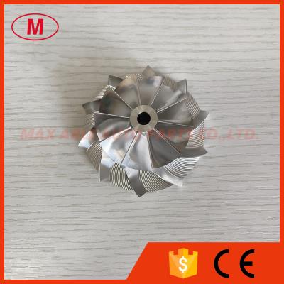 China TB3403 forward 10+0 blades 48.55/69.00mm high performance Turbocharger milling/aluminum 2618/billet compressor wheel for sale