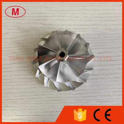 China RHF55 55.50/76.13mm 7+7 blades turbo milling/aluminum 2618/billet compressor wheel for sale