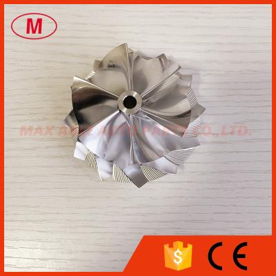 China RHF55 57.00/73.04mm 6+6 blades high performance turbo aluminum 2618/milling/billet compressor wheel for sale