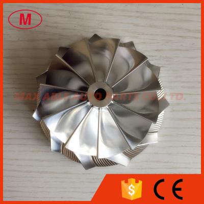 China GTX3584 451470-0001 66.30/84.00mm 11+0 blades racing turbocharger milling/aluminum 2618/billet compressor wheel for sale