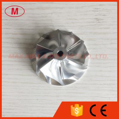 China TD04H 15G 49189-40300 43.38/55.69mm 6+6 blades Turbo aluminun 2618/milling/billet compressor wheel for 49189-00501 for sale