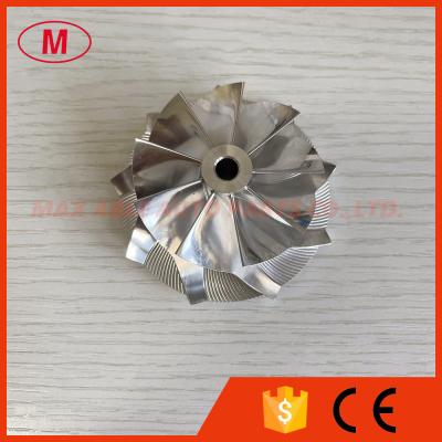 China RHF55 52.56/68.01mm 9+0 Blades milling/aluminum 2618/billet compressor wheel for sale