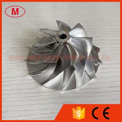 China reverse 59.87/86.01mm 7+7 blades high performance milling/aluminum 2618/Billet compressor wheel for sale