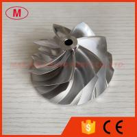 China GT30 reverse 57.52/71.40mm 7+7 blades LEP stype milling/aluminum 2618/billet compressor wheel for sale
