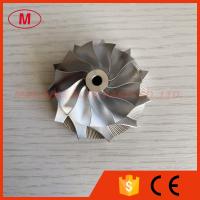China TD03 forward 37.50/48.00mm 11+0blades Point Milling Snake Curve,Twisted Blade Performance Turbo billet compressor wheel for sale