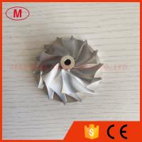China TD03 39.98/52.00mm 7+7 blades Point Milling_Snake Curve,Twisted Blade design, Performance turbo Billet compressor wheel for sale