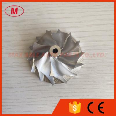China TD03 39.98/52.00mm 7+7 blades Point Milling_Snake Curve,Twisted Blade design, Performance turbo Billet compressor wheel for sale