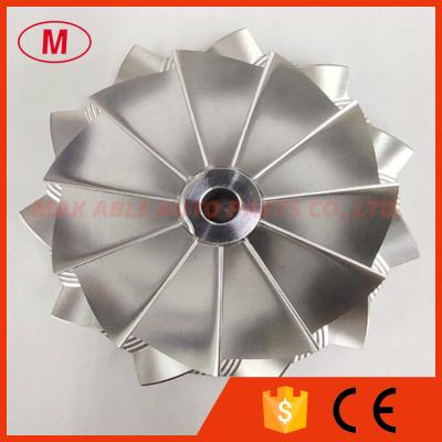 China TD05H reverse 62.45/82.36mm 11+0 blades performance racing turbocharger milling/aluminum 2618/billet compressor wheel for sale