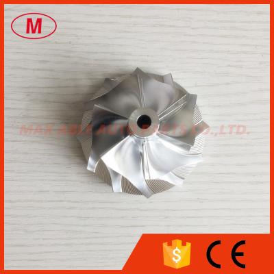 China RHF55 48.62/65.00mm 6+6 blades performance Turbo milling/aluminum 2618/billet compressor wheel for VF30/VF34 Upgrade for sale