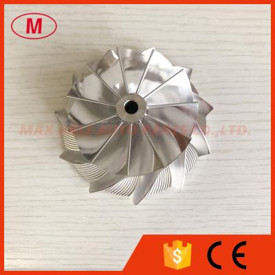 China GTX3582 reverse 9833-2 62.45/82.36mm 11+0 blades high performance turbo milling/aluminum 2618/billet compressor wheel for sale