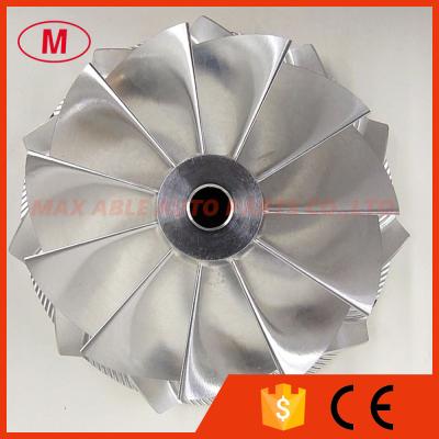 China GT3080 59.40/80.30mm 11+0 blades turbo aluminum 2618/milling/billet compressor wheel for racing for sale