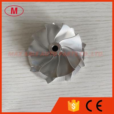China custom reverse 56.00/68.01mm 9+0 blades Point Milling,Snake Curve, Performance Turbo milling/billet compressor wheel for sale