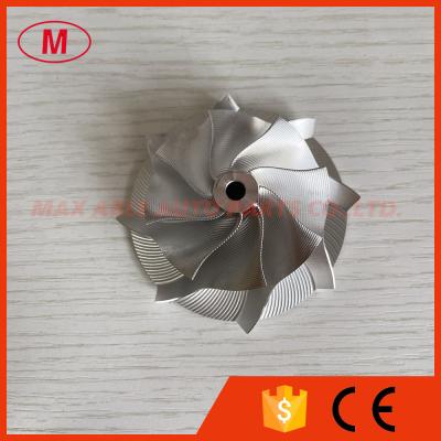 China TD04 reverse 50.00/67.00mm 8+0blades Point Milling, Snake Curve,Twisted Blade, Performance Turbo billet compressor wheel for sale